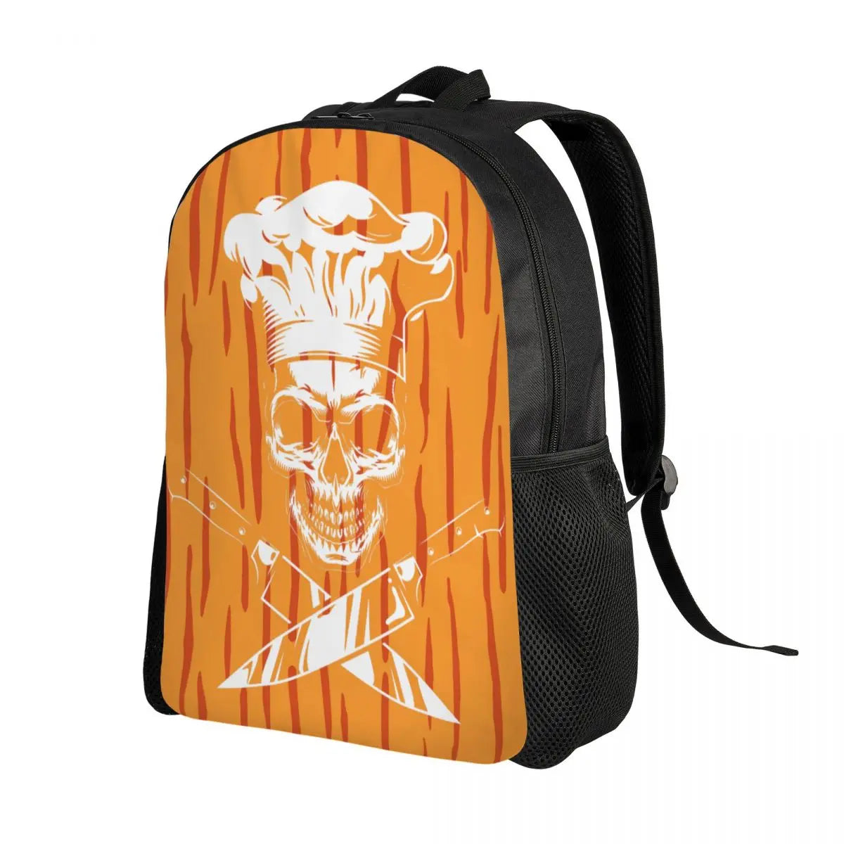 Chef Cooking Pirate Skull Cross Knife Travel Backpack – mkholding